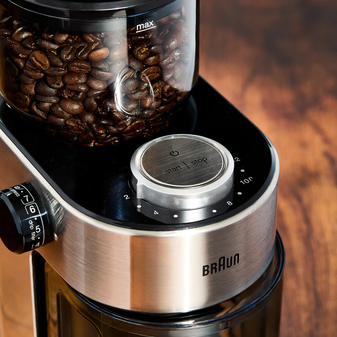 Braun KG7070 FreshSet Burr Coffee Grinder 15 Settings 220g Hopper Silv